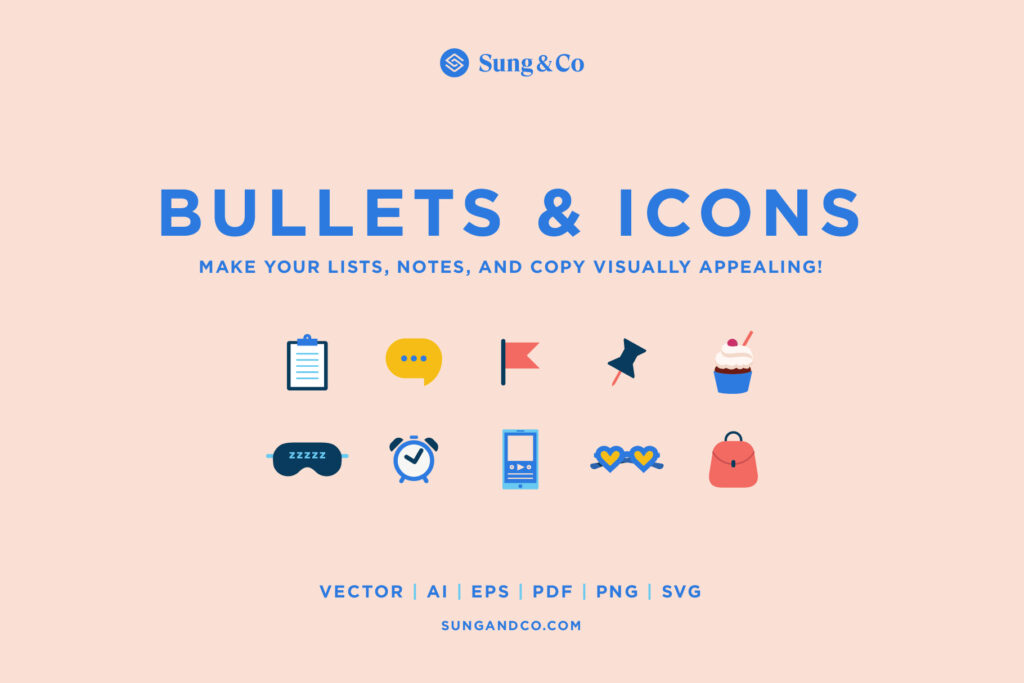 Bullets & Icons Vector Pack - sungandco.com