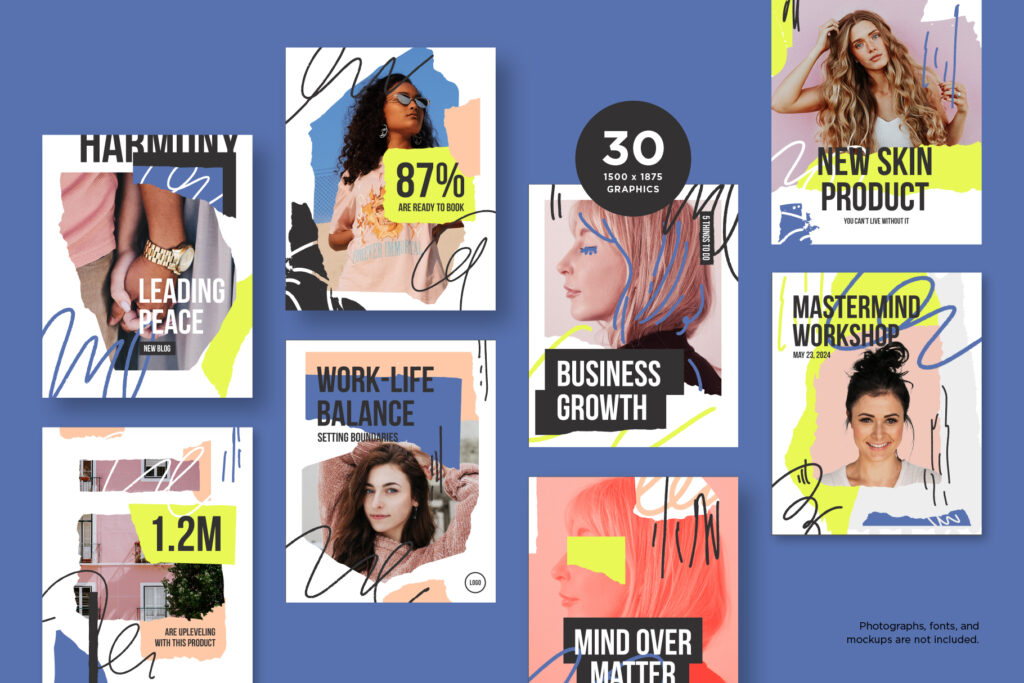 Collage Social Media Template Pack - sungandco.com