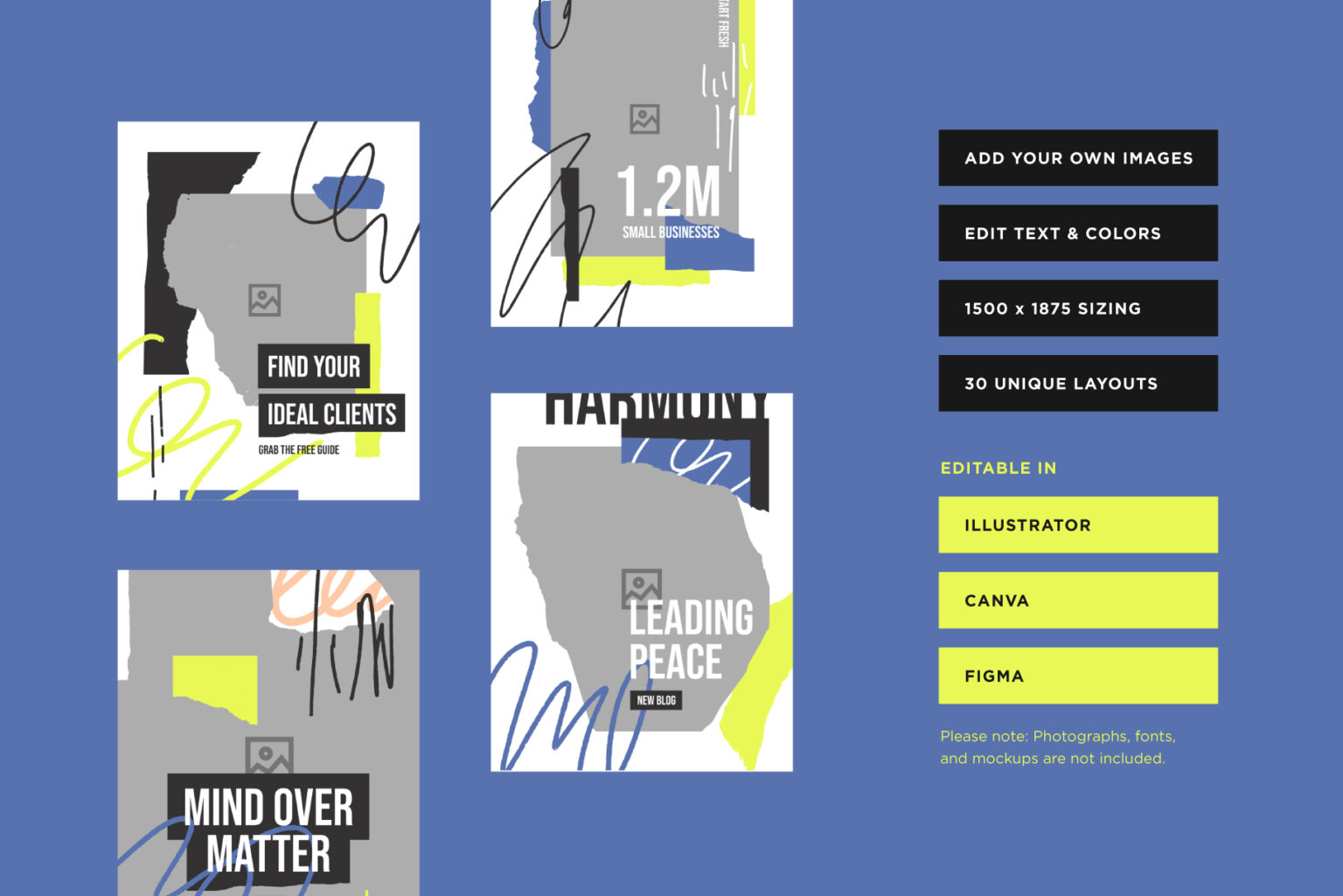 Collage Social Media Template Pack - sungandco.com