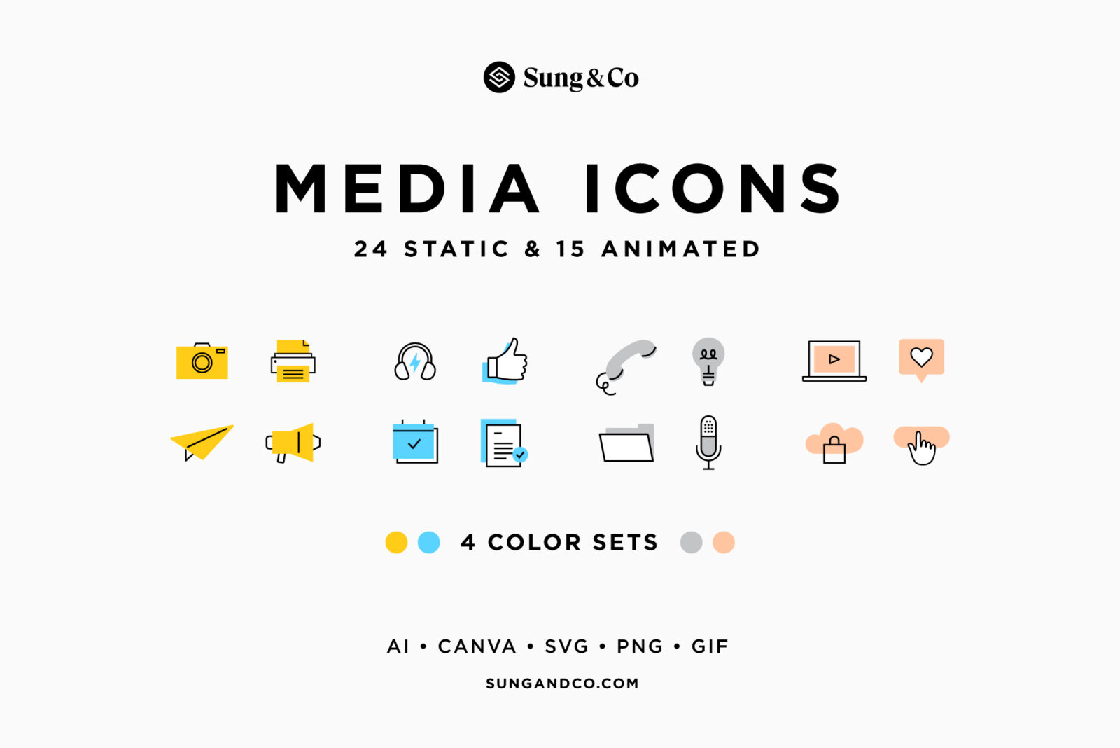 Media Icons | Sung & Co